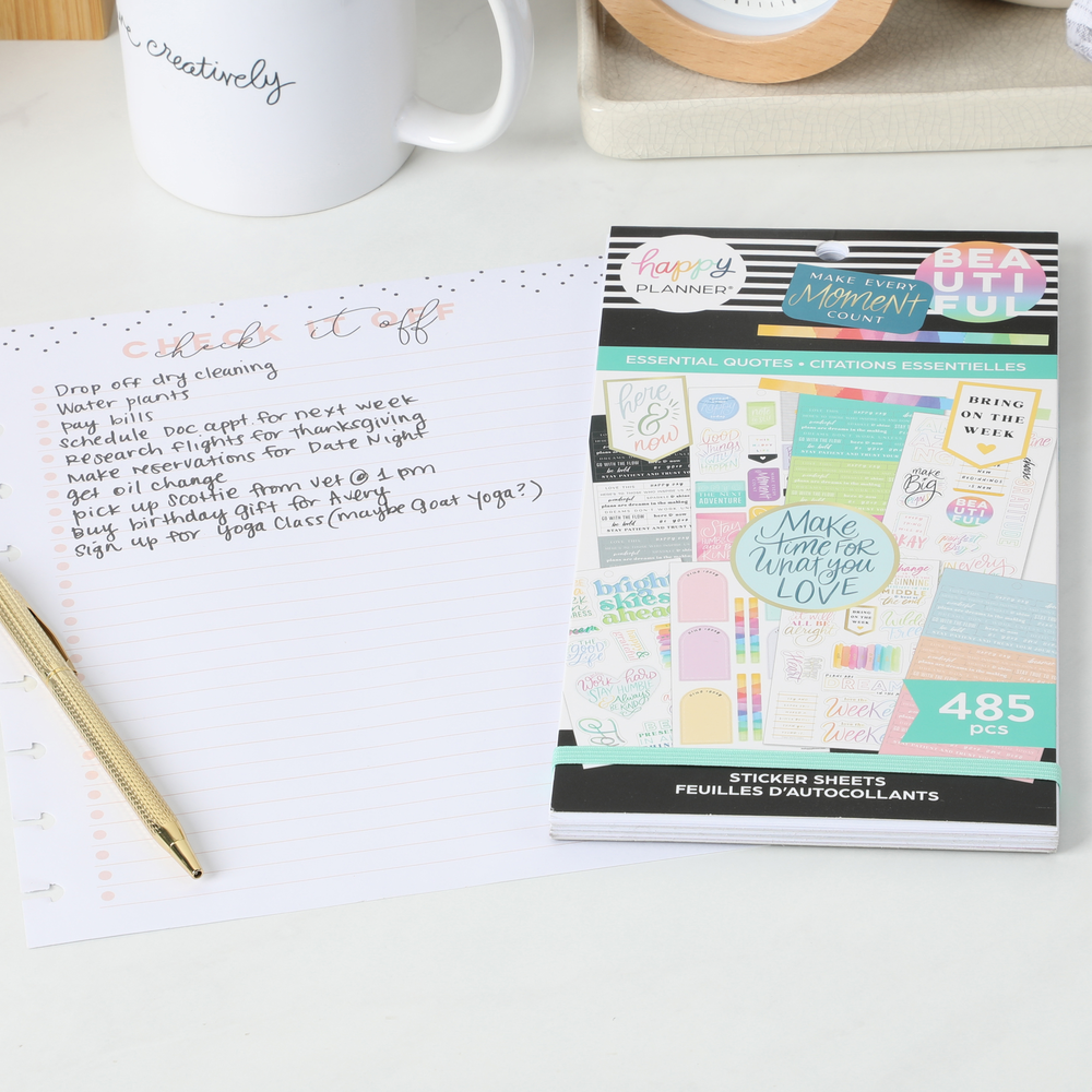 Value Pack Stickers – Essential Quotes – The Happy Planner