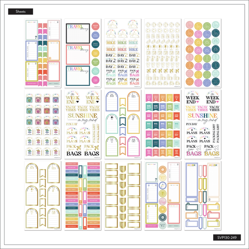 Summer Bucket List – Value Pack Stickers – The Happy Planner