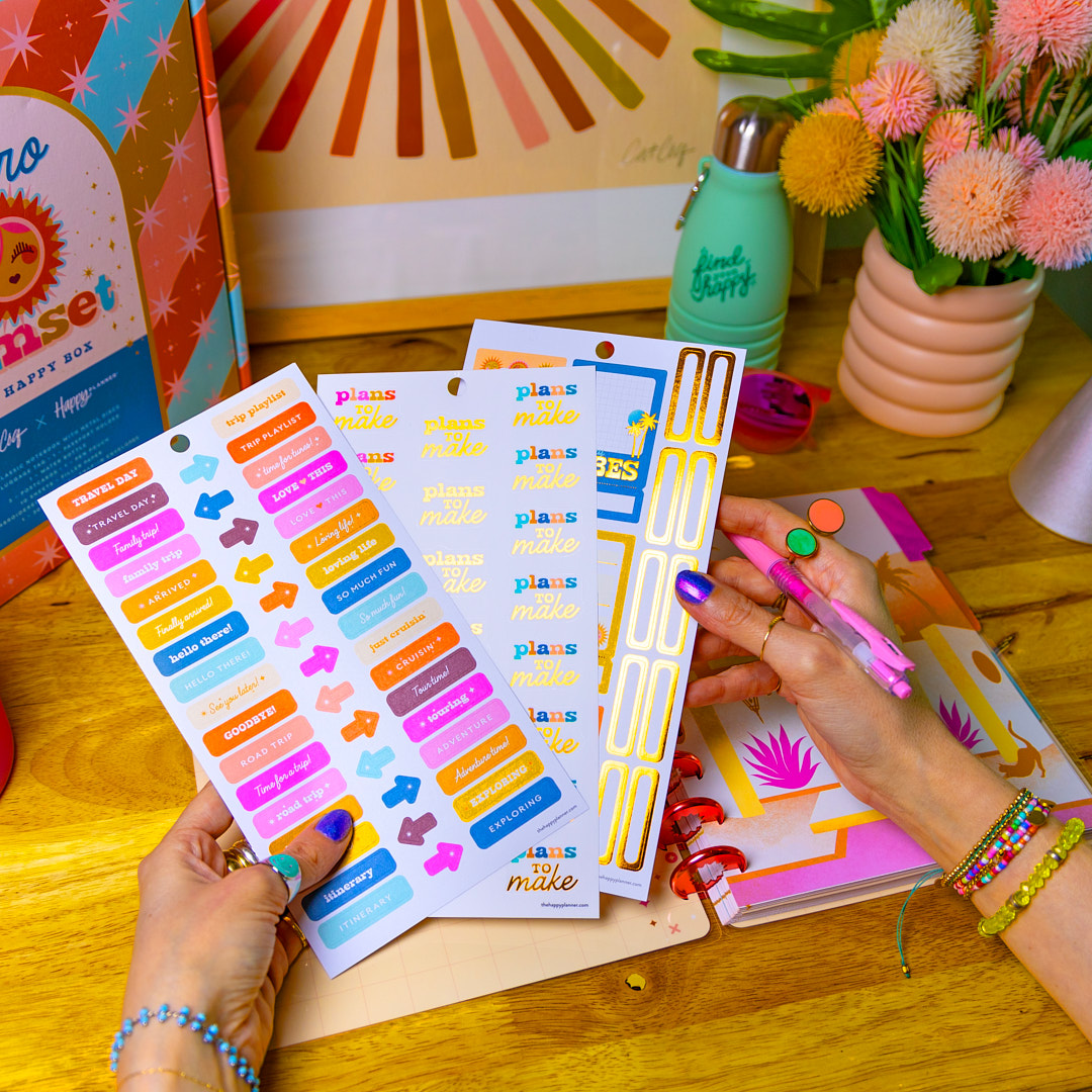 Cat Coq x Happy Planner Retro Sunset Traveler – Be Happy Box – The ...