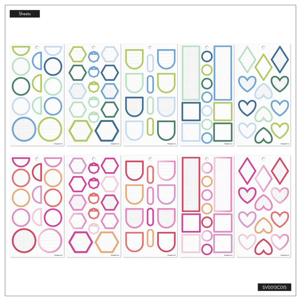 Bright Colorful Boxes – Value Pack Stickers – The Happy Planner